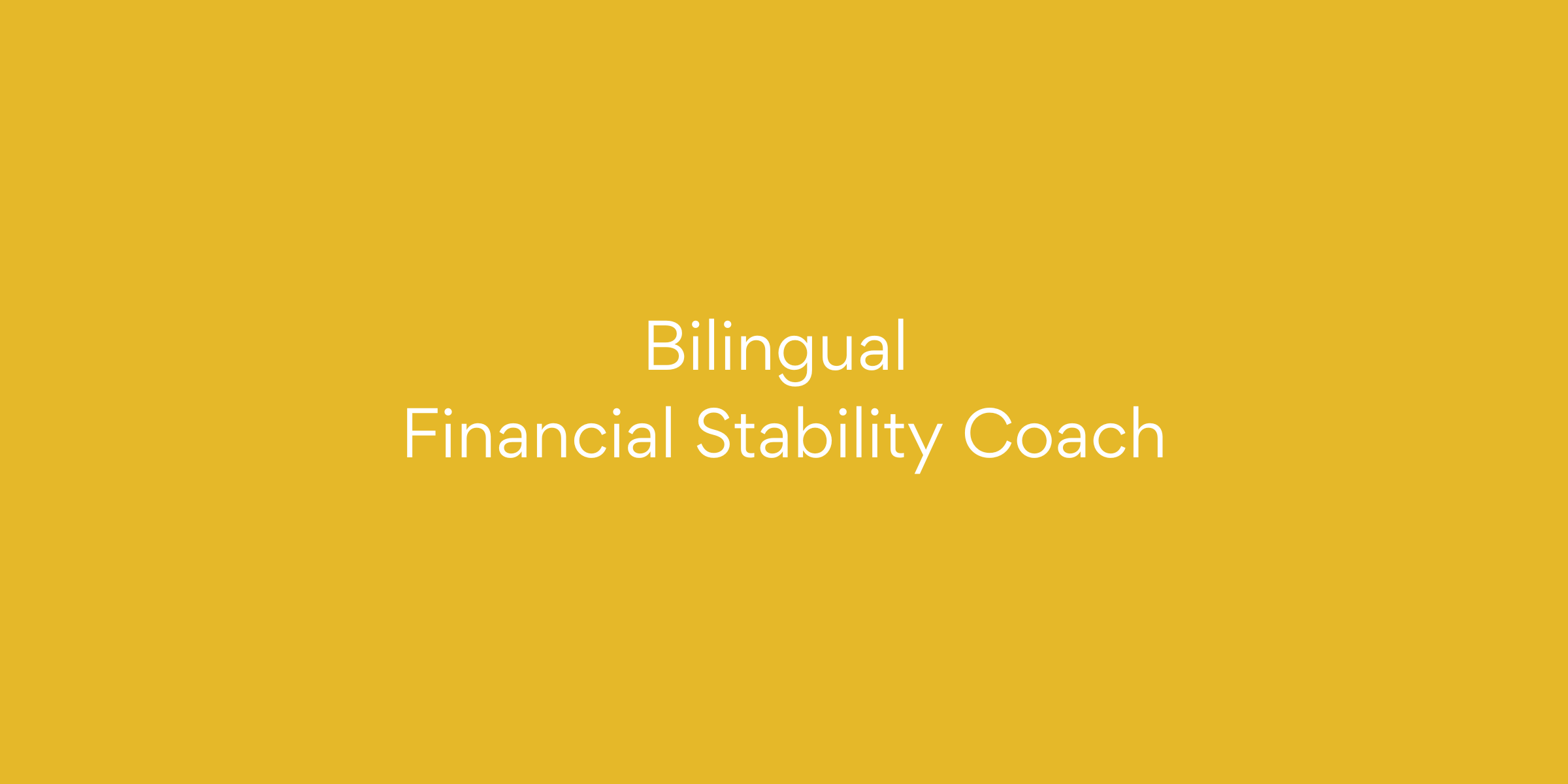 Financial Stability Coach - Family Houston